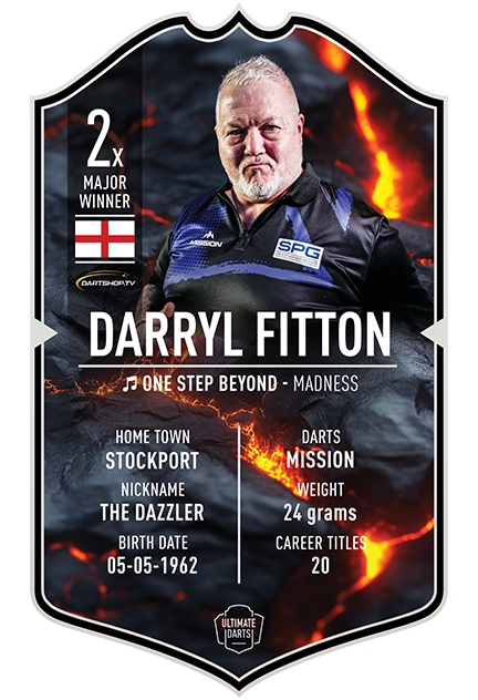 DARRYL FITTON ULTIMATE DARTS CARD