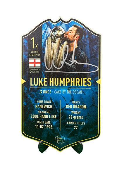 SIGNED Exclusive Luke Humphries WORLD CHAMPION 2024 Mini Ultimate Dart
