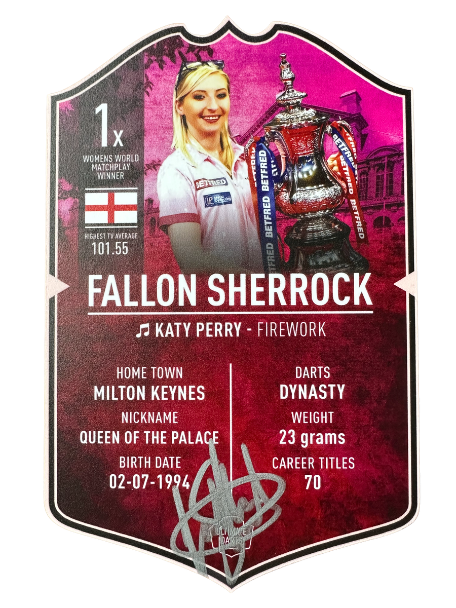 Exclusive Fallon Sherrock *Signed* Mini Ultimate Darts Card