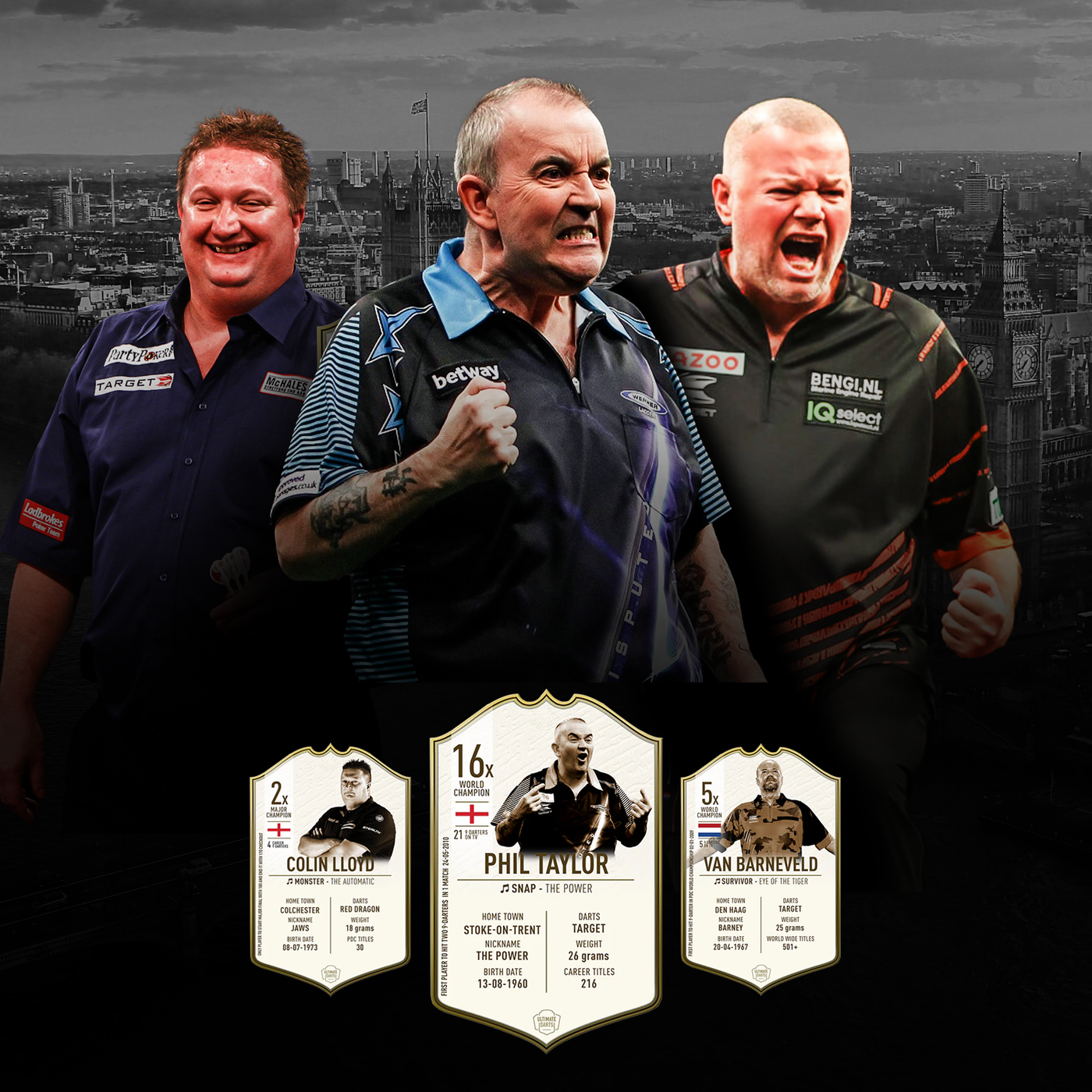 Die offiziellen Ultimate Darts Pro Player Cards