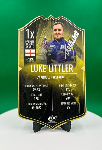 SIGNED VERY LIMITED Premier League WINNER Luke Littler Mini Ultimate D