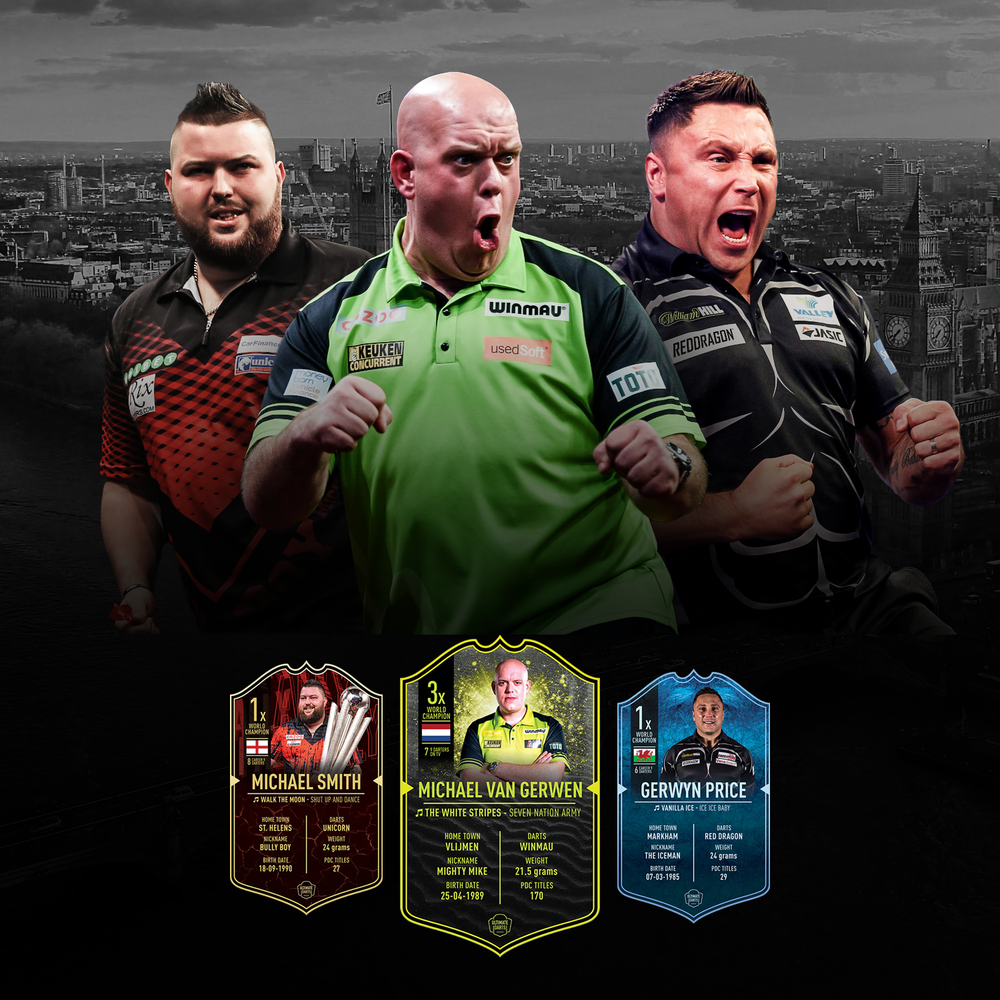The official Ultimate Darts Pro Player Cards