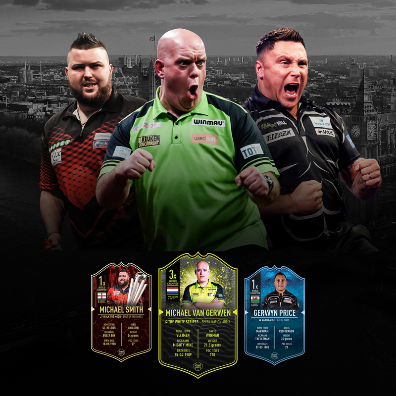 The official Ultimate Darts Pro Player Cards
