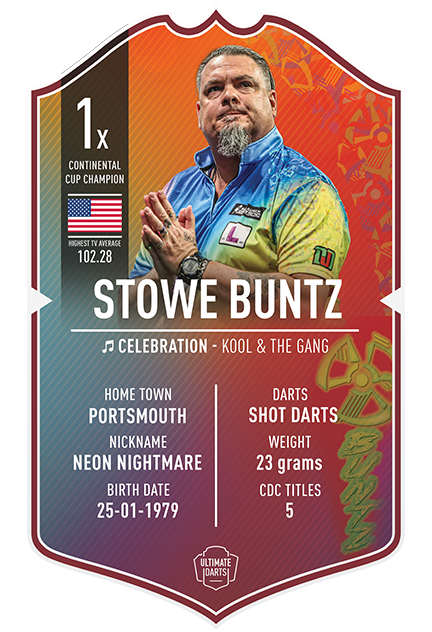 Stowe Buntz 2024 Ultimate Darts Card