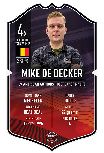 MIKE DE DECKER ULTIMATE DARTS CARD