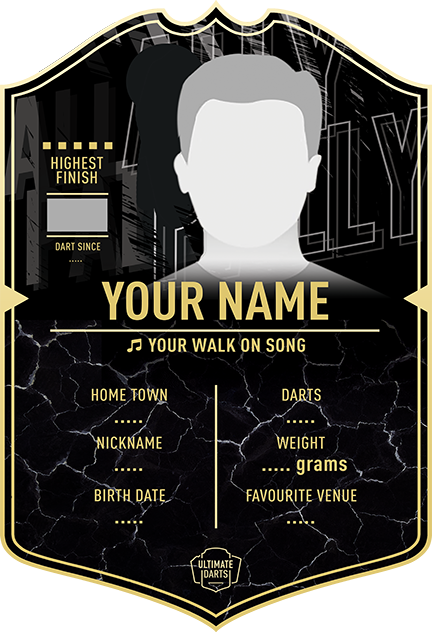 Create Your Own Ultimate Darts Card - World Champions Card