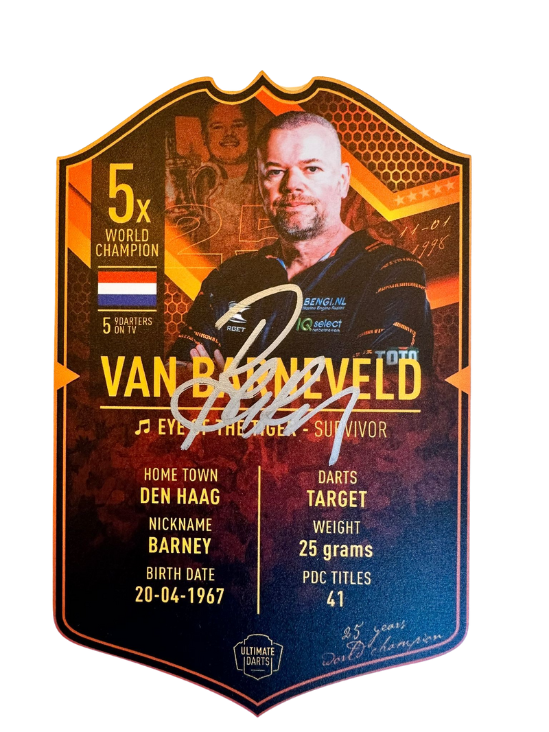 The official Ultimate Darts Pro Player Cards