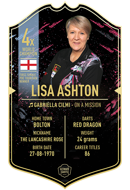 LISA ASHTON ULTIMATE DARTS CARD